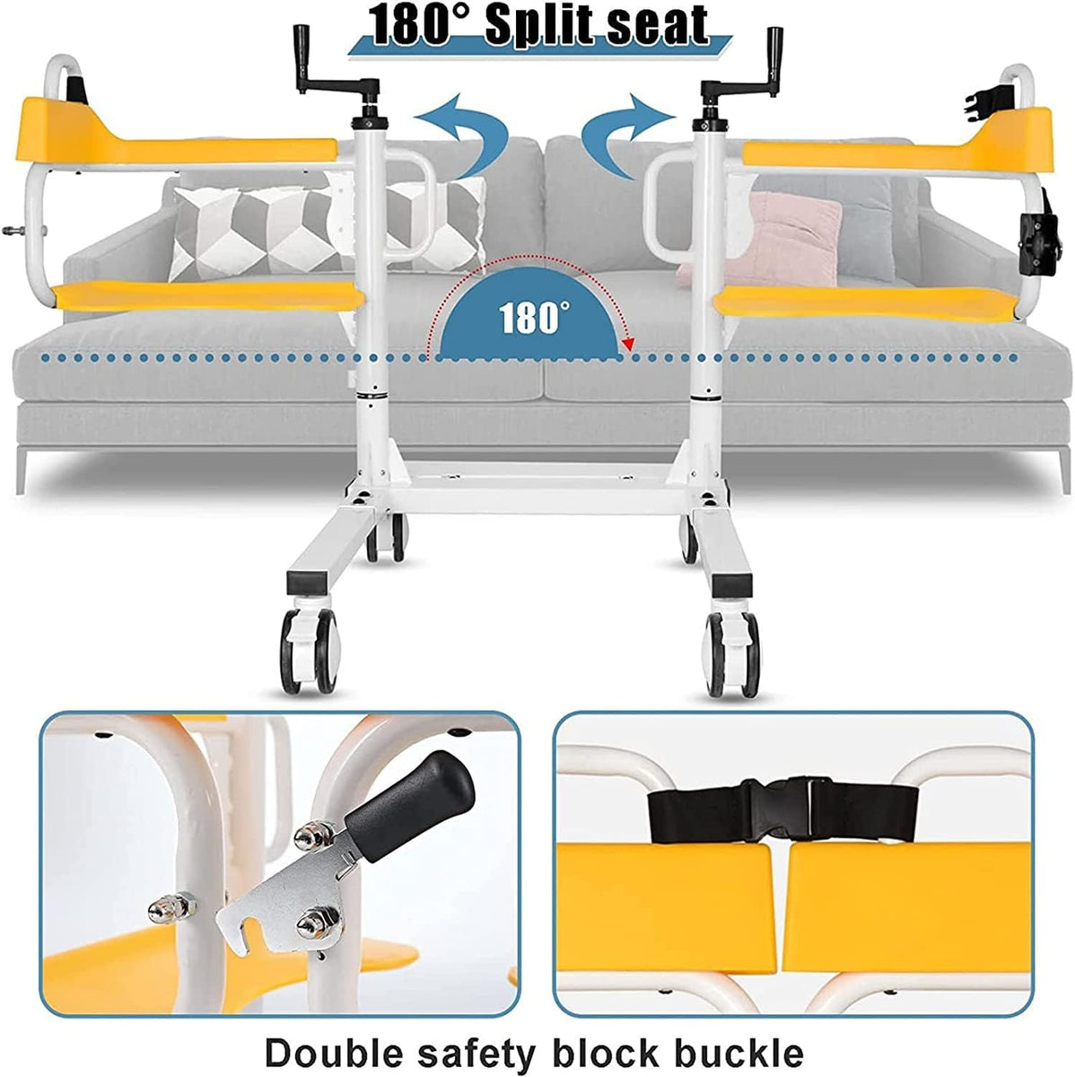 COOLBABY Patient Lift Wheelchair for Home Portable Transfer Lifter ...