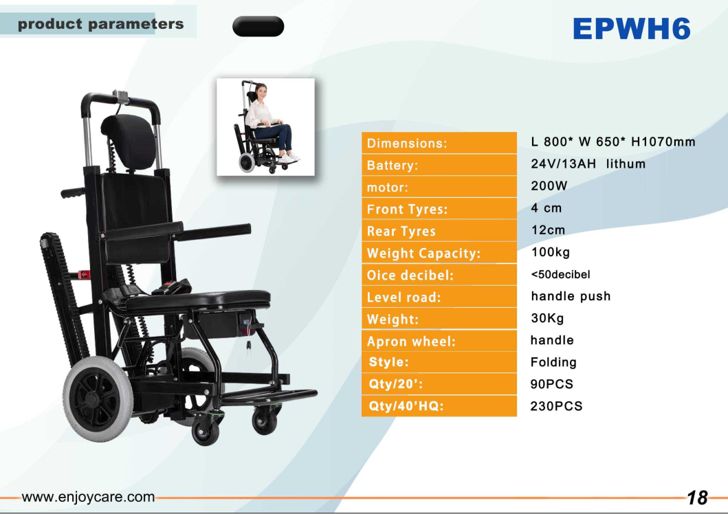 ENJOYCARE EPWH6: Stair-Climbing Electric Wheelchair for Enhanced Mobil ...